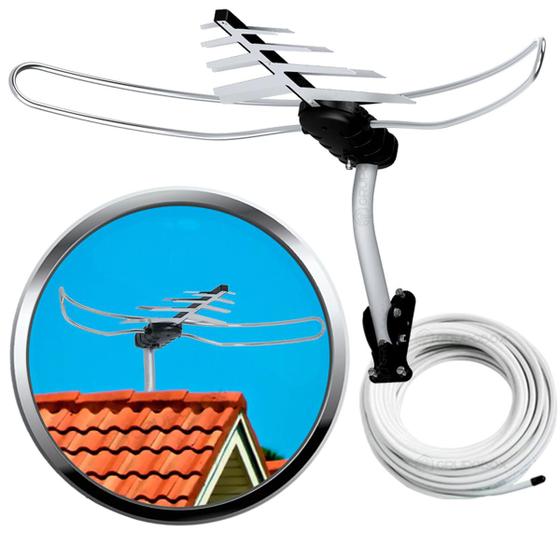 Kit Antena Digital Externa Para Tv + Suporte + Cabo De 15m - Aquário ...