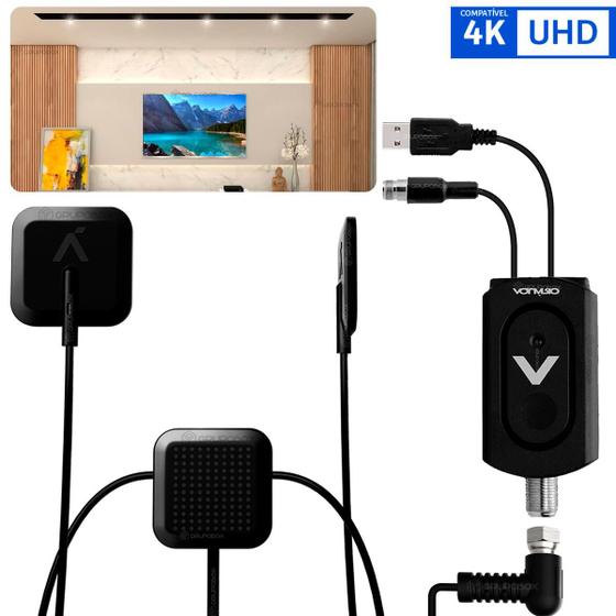 Kit Antena Interna DTV-300 E Booster Amplificador BT-26 - Aquario ...
