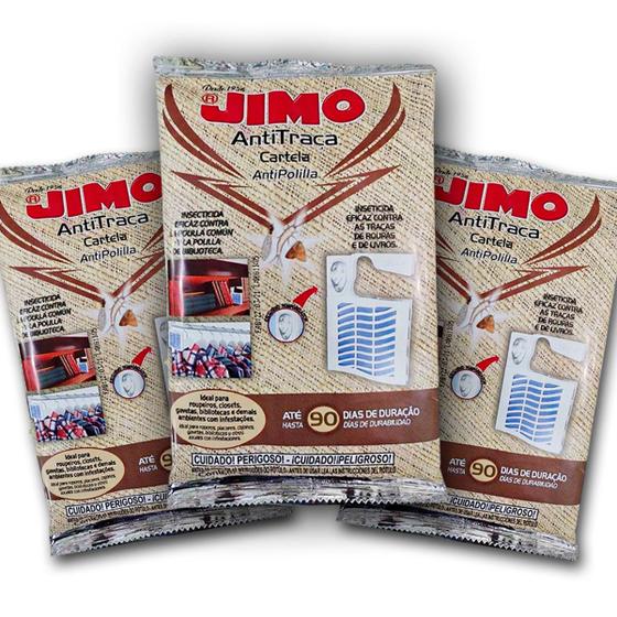 Kit Anti Traça Inseticida Em Cartela Jimo Com Suporte Cabide 3 Unidades ...