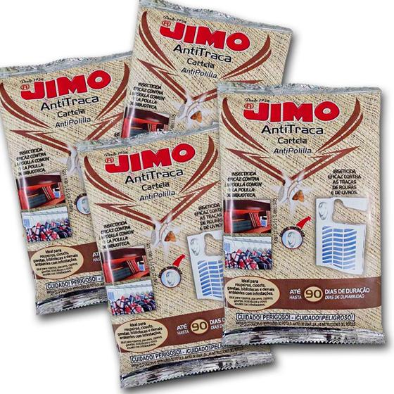 Kit Anti Traça Inseticida Em Cartela Jimo Com Suporte Cabide 4 Unidades ...
