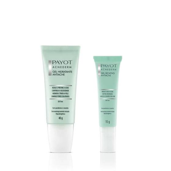 Kit Antiacne Gel Hidratante e Gel Secativo Acnederm Payot - Antiacne ...