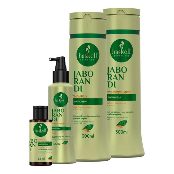 Kit Antiqueda de Cabelo Haskell Jaborandi 300ml - Kit Shampoo e Condicionador - Magazine Luiza