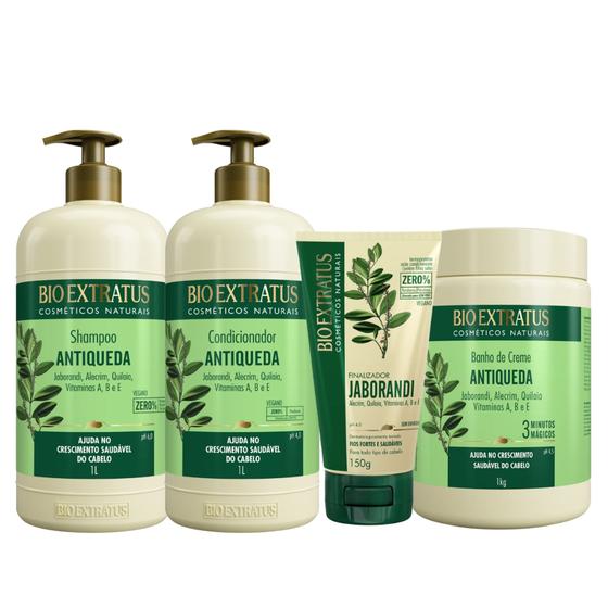 Kit Antiqueda Jaborandi - Shampoo + Condicionador 1 Litro + Banho de ...