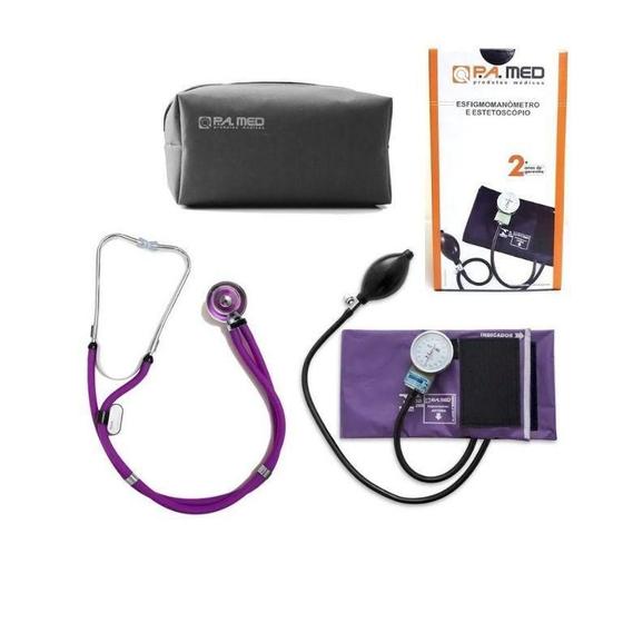 Kit Aparelho De Pressão E Estetoscópio Roxo - Pa Med - Pamed - Medidor ...