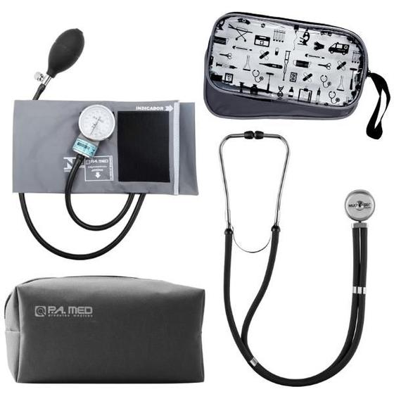 Kit Aparelho Pressao Esfigmo Aneroide Estetoscopio Multilaser Pa Med ...