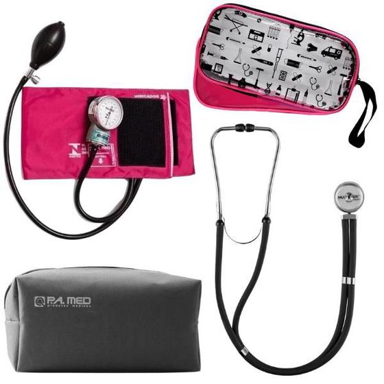 Kit Aparelho Pressao Esfigmo Aneroide Estetoscopio Multilaser Pa Med ...