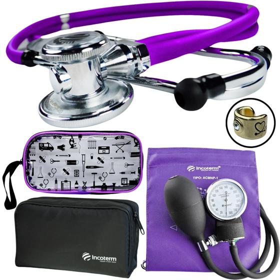 Kit Aparelho Pressao Esteto Estetoscopio Esfigmo Pa Med Incoterm ...