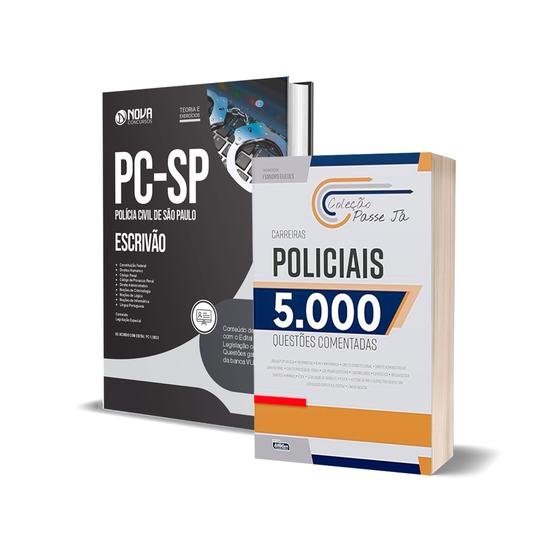 KIT Apostila PC SP 2023 Escrivão de Polícia + 5000 Questões Comentadas - Ed. Nova e Alfacon ...
