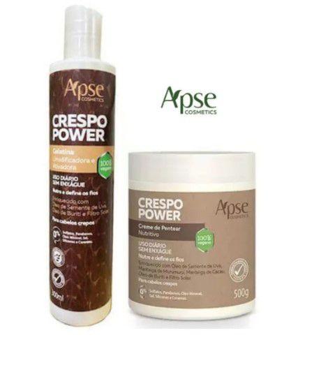 Kit Apse Gelatina e Creme de Pentear Crespo Power Vegano - Apse ...