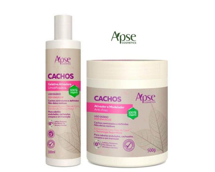 Kit Apse Linha Cachos Gelatina 300Ml E Ativador 500G - Umidificador de Cachos - Magazine Luiza
