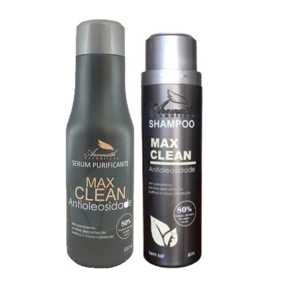 Kit Aramath Max Clean Shampoo 380ml + Serum 500ml - Shampoo - Magazine Luiza