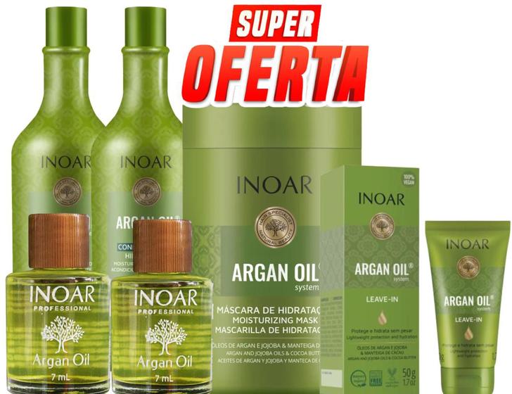 Kit Argan Inoar: hidratação profunda para cabelos danificados - INOAR ...