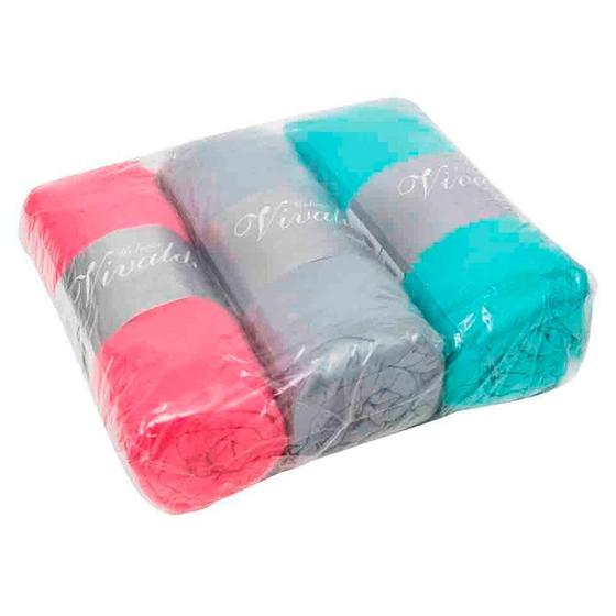 Kit Atacado 3 Lençóis de Elástico King Size Liso Vivaldi Sortido Para ...