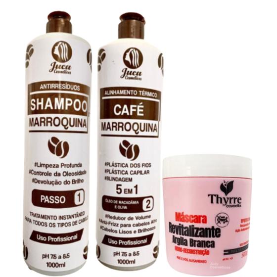 Kit Ativo Selagem Progressiva Café Marroquina 1l + Mascara ...