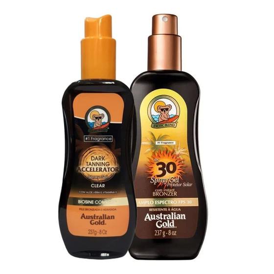 Kit Australian Gold Acellerator e Protetor Solar FPS30 - Protetor Solar ...