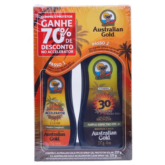 Kit Australian Gold Protetor Fps 30 237G + Acelerador 125G - Protetor ...