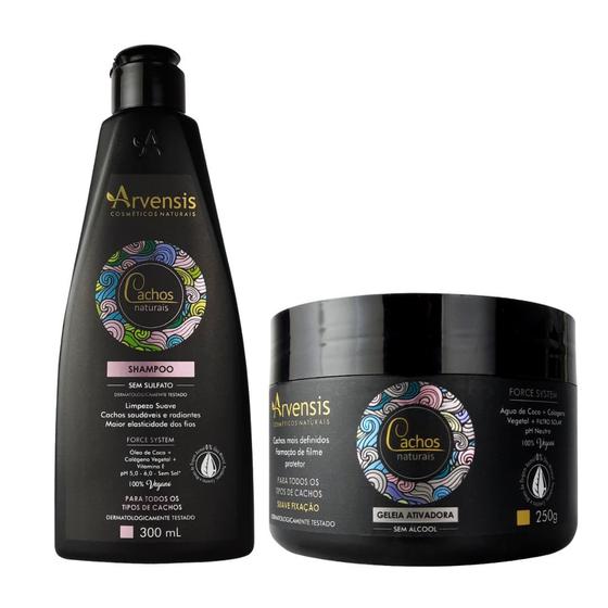 Kit Avensis Cachos Shampoo 300ml + Geleia Suave Fixação 250g - ARVENSIS ...