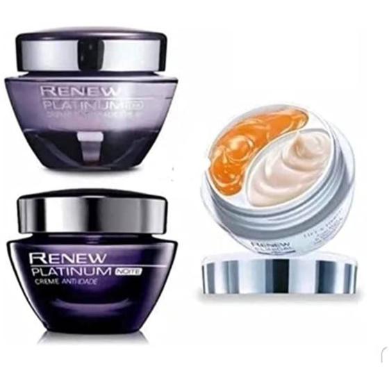 Kit Avon Renew Platinum Dia E Noite E Duo Lift E Firmeza ...