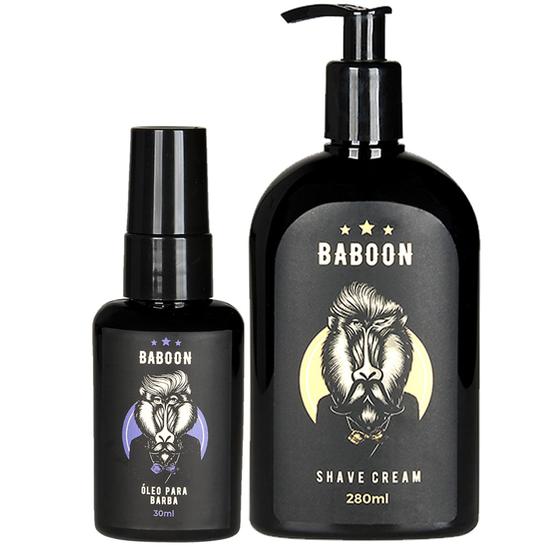 Kit Baboon Shave Cream + Óleo de Barba - Óleo para Barba - Magazine Luiza
