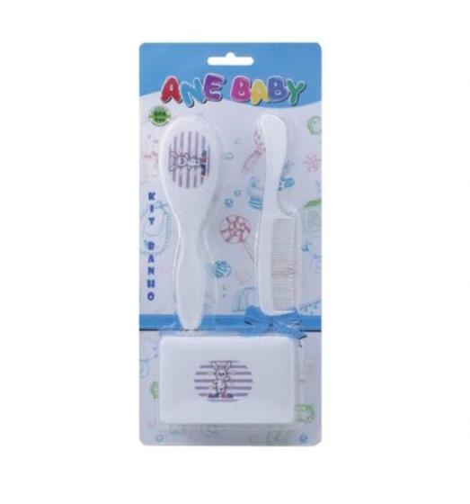 Kit Banho Bebê Baby Escova, Pente e Saboneteira - Ane Baby - Produtos ...