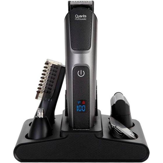 Kit Barbeador Eletrico Quanta QTAPK20 - 12 Em 1 - Recarregavel - Preto ...