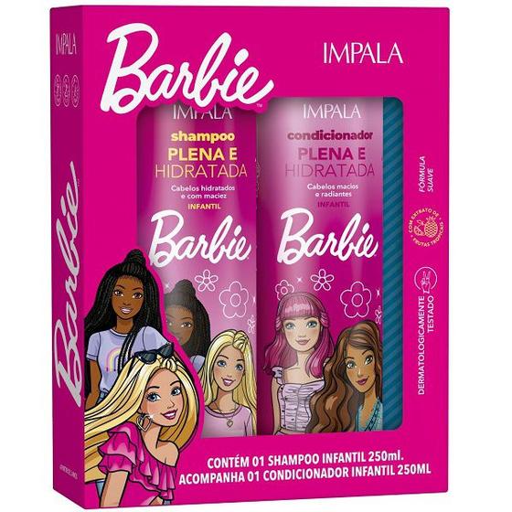 Kit Barbie Shampoo e Condicionador 250ML Plena e Hidratada Impala - Kit ...