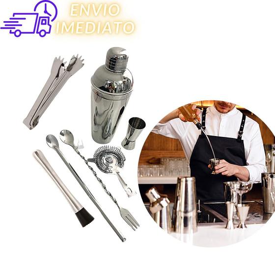 Kit Barman Profissional 7 Peças Utensilio para Coquetéis Drinks Gin ...