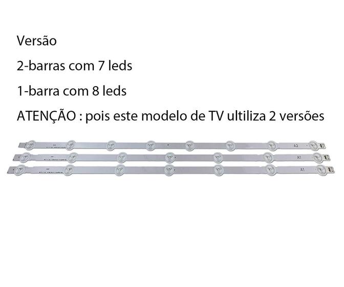 Kit Barra Led Compatível Tv LG 32ln5400 3 Barras Com 7 Leds - Placas ...