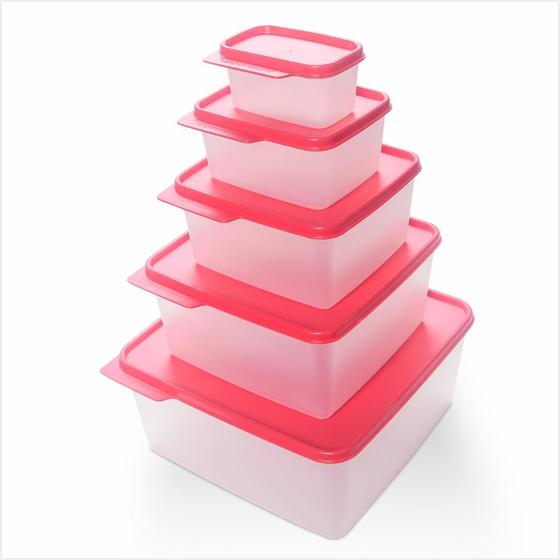 Kit Basic Line 5 Peças Armazenagem Refrigerador Tupperware Original ...