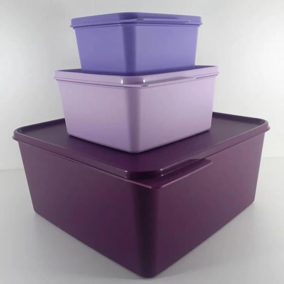 Kit Basic Line Tupperware - Roxo - Pote - Magazine Luiza