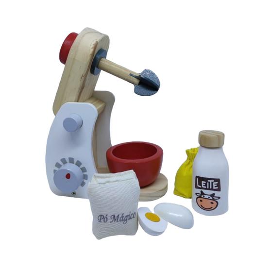 Kit Batedeira De madeira Brinquedo Educativo Infantil - NewArt ...