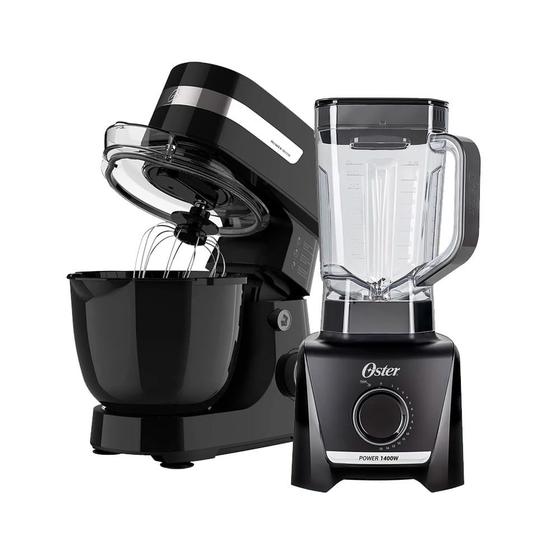 Kit Batedeira Planetária Oster Black e Liquidificador 1400 Full II ...