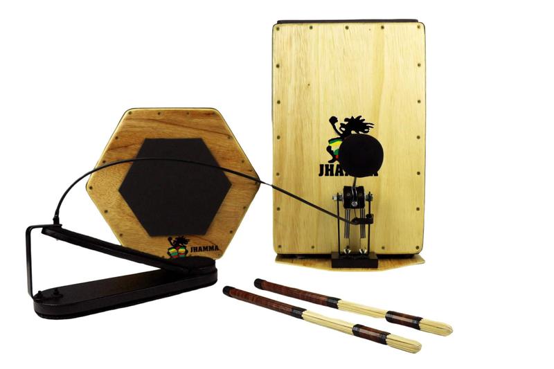 Kit Bateria Acústica Cajón, Caixa, Pedal E Baquetas - Jhamma - Bateria ...