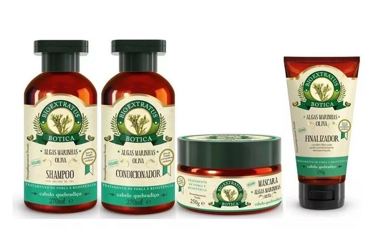 Kit Bio Extratus Botica Algas Cabelos Quebradiços 4 Produtos - Máscara ...