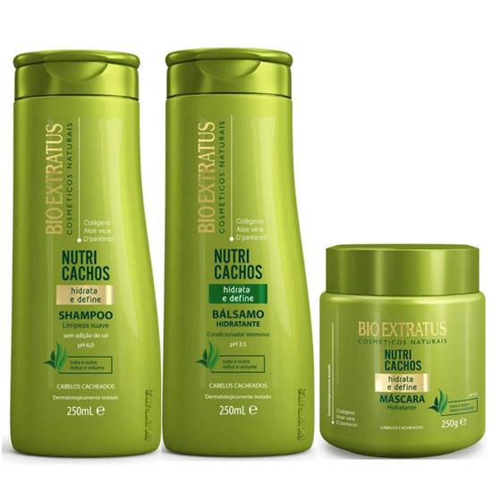 Kit Bio Extratus Nutri Cachos Shampoo + Bálsamo Hidratante 250ml ...