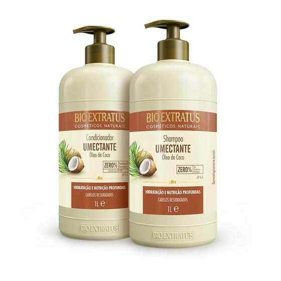 Kit Bio Extratus Umectante Óleo de Coco Shampoo e Condicionador 1L ...