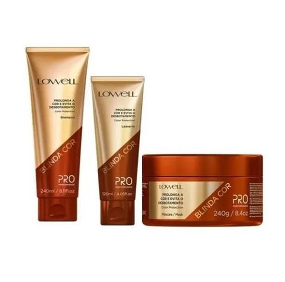 Kit Blinda Cor Pro Performance Sh + Más + Leave-In Lowell - Kit de ...