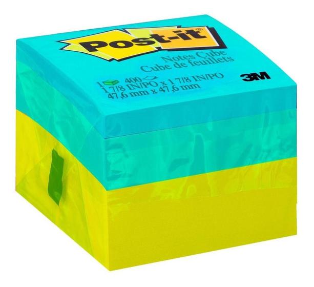 Kit Bloco Adesivo Post-it Cubo Verde + Post-it Cubo Ultra - 3M - Bloco ...