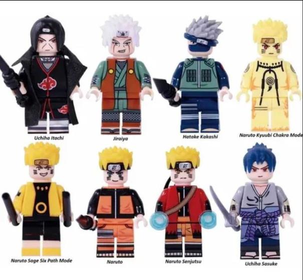 Kit Blocos Compatível Lego Naruto Jiraya Uzumaki Sasuke Hatake - WM ...