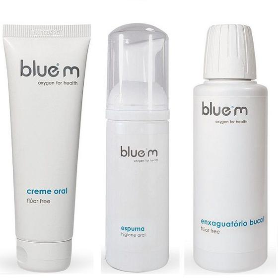 Kit Blue M: Creme Dental + Enxaguatorio + Espuma - Bluem - Creme e Gel ...