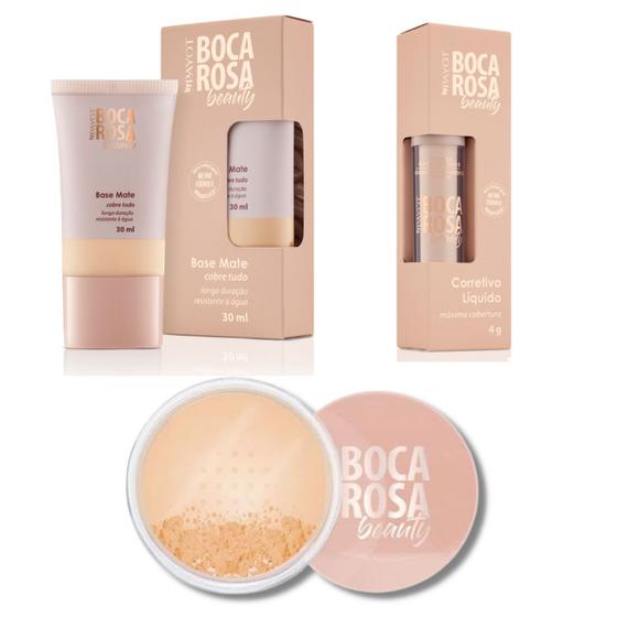 Kit boca rosa beauty (base+corretivo+pó) - Payot - Kits de Maquiagem ...