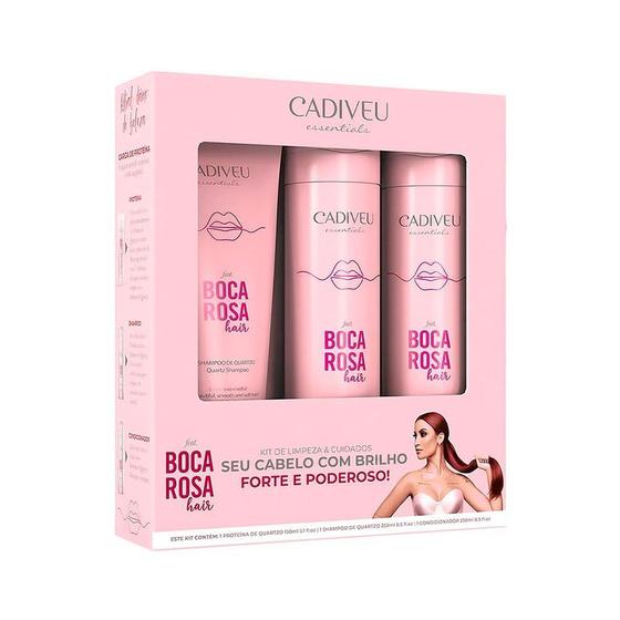 Kit Boca Rosa Cadiveu Shampoo 250ml Cond 250ml Proteina 150ml - Kit de ...