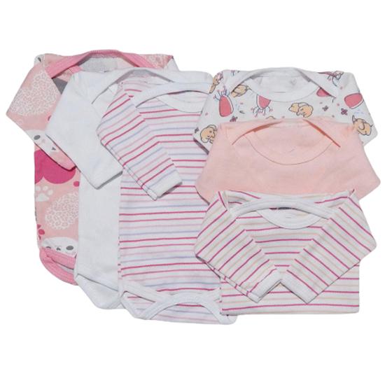 Kit Body Bebê Manga Longa Menina e Menino Estampas Sortidas 3 peças ...