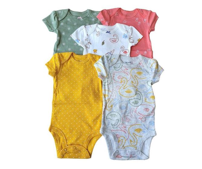 Kit Body Carters Manga Curta 5 Peças Bebe Menina Cartes Original Bori ...