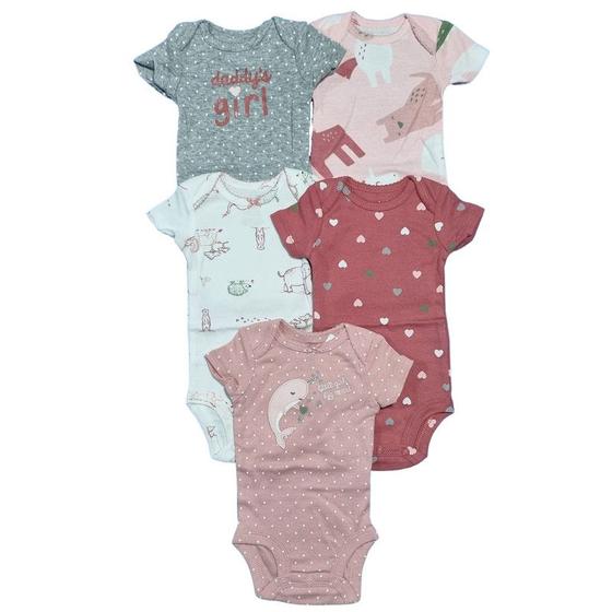 Kit Body Carters Manga Curta 5 Peças Bebe Menina Cartes Original Bori ...