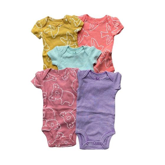 Kit Body Carters Manga Curta 5 Peças Bebe Menina Cartes Original Bori ...