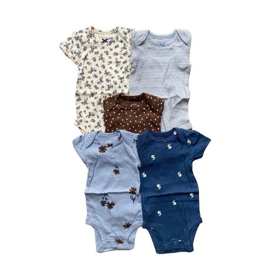 Kit Body Carters Manga Curta 5 Peças Bebe Menina Cartes Original Bori ...