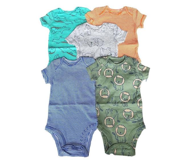 Kit Body Carters Manga Curta 5 Peças Bebe Menino Original Bori Bodi ...