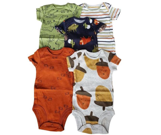 Kit Body Carters Manga Curta 5 Peças Bebe Menino Original Bori Bodi ...
