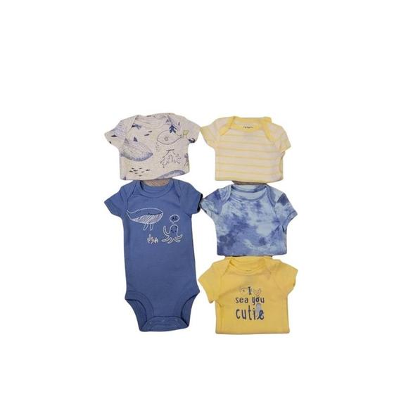 Kit Body Carters Manga Curta 5 Peças Bebe Menino Original Bori Bodi ...